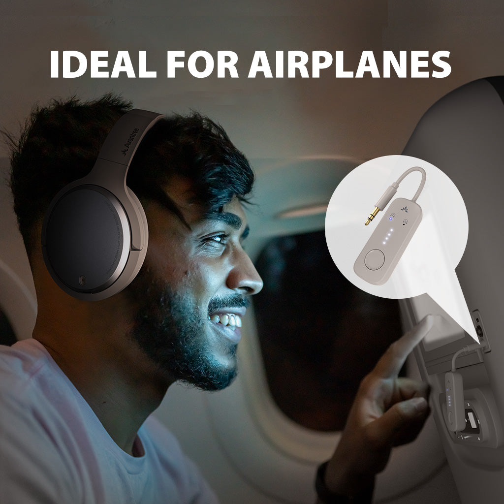 Airplane Headphones with Bluetooth Adapter, ANC | Avantree Sky Eon