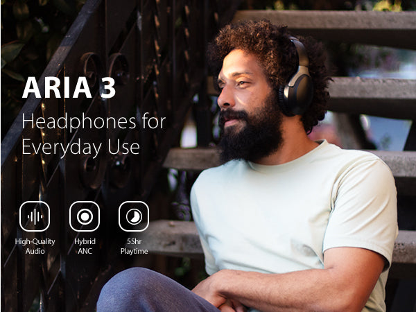 Noise Cancelling Headphones with Mic | Avantalk Aria 3